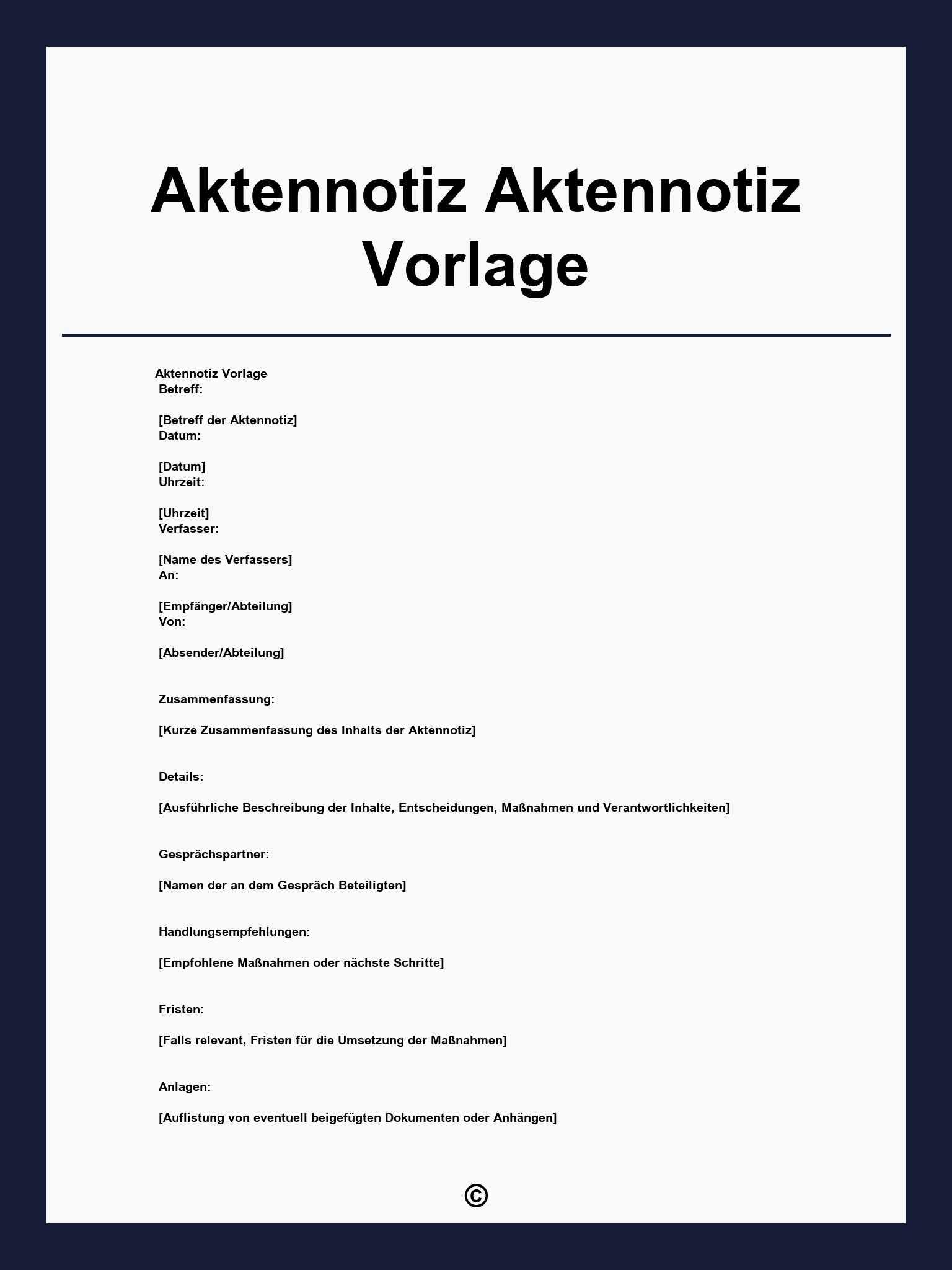 Aktennotiz Aktennotiz Vorlage